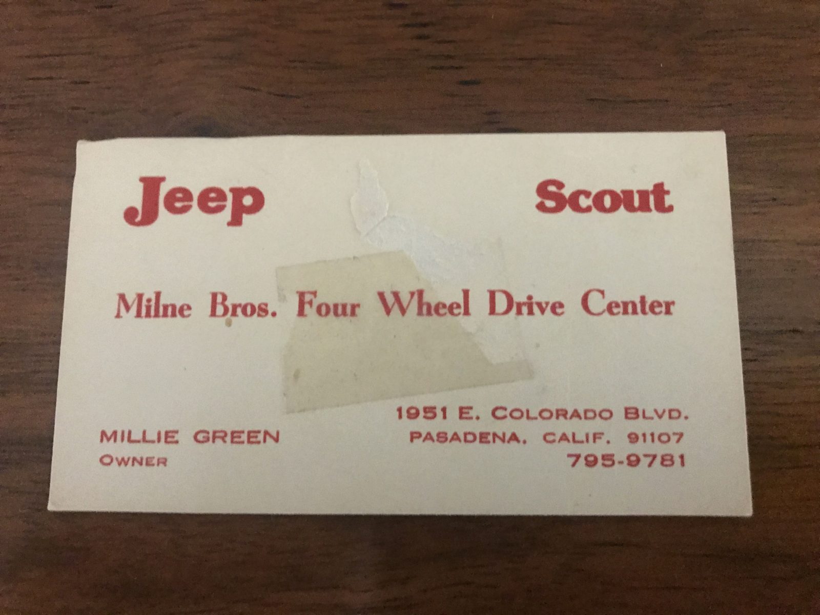 Memorabilia – Milne Bros. Jeep Legacy Website